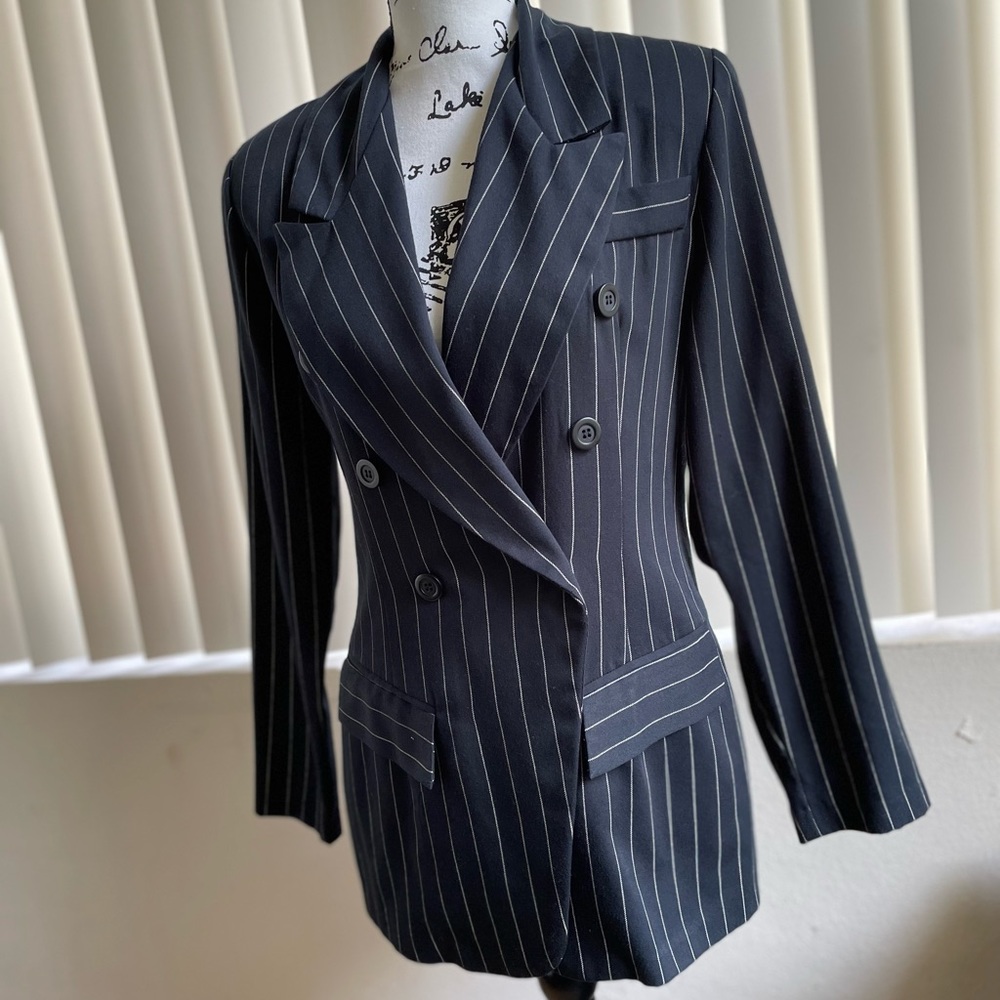 Vintage Lew Magram Double Breasted Pinstripe Blazer/J… - Gem